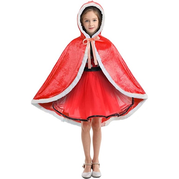 Costumes | Fur Princess Hooded Red Riding Hood Cape Cloaks Costume ...